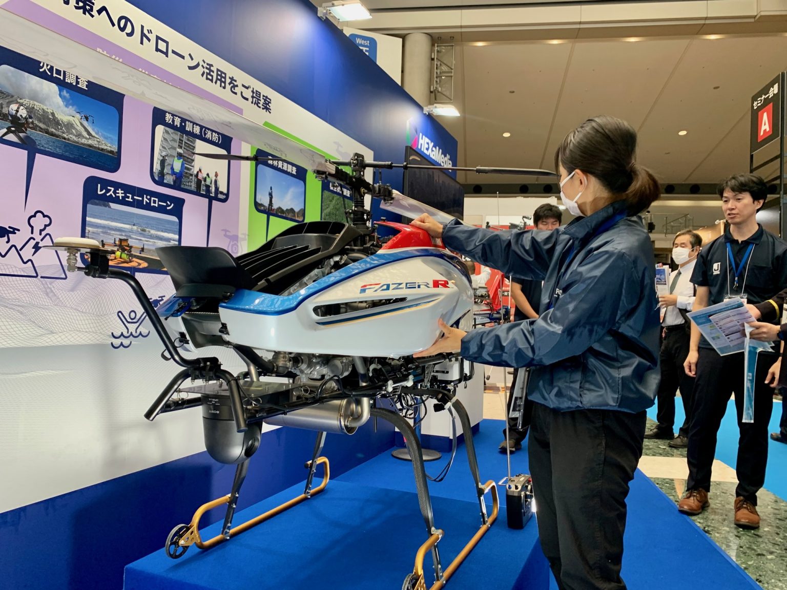 RISCON、SEECATにドローン関連展示多数 AileLinX、日本海洋など多彩な有線給電システム | DroneTribune (ドローントリビューン)